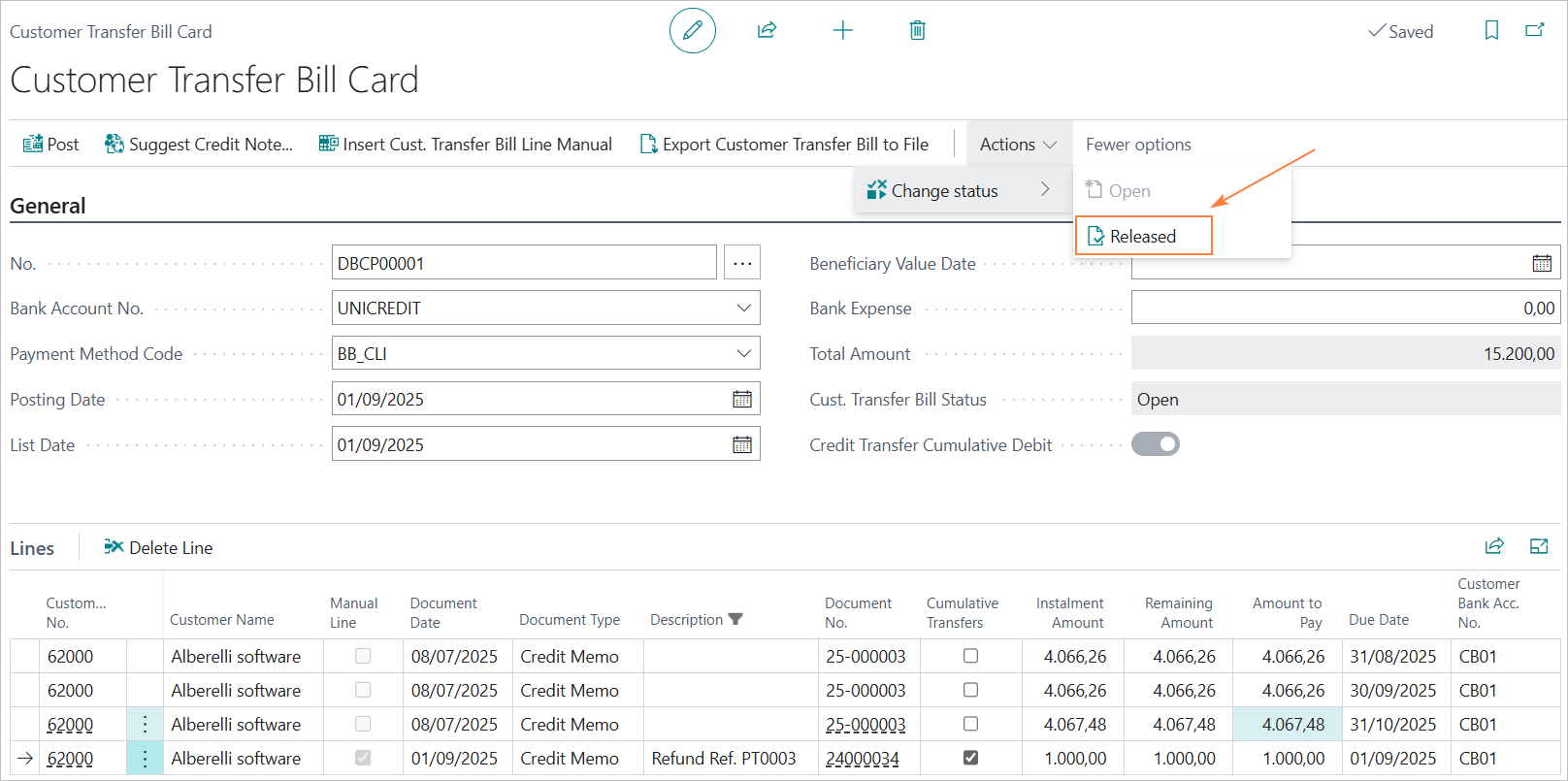 Bank Files For Italy - Features (CBI) | EOS Docs