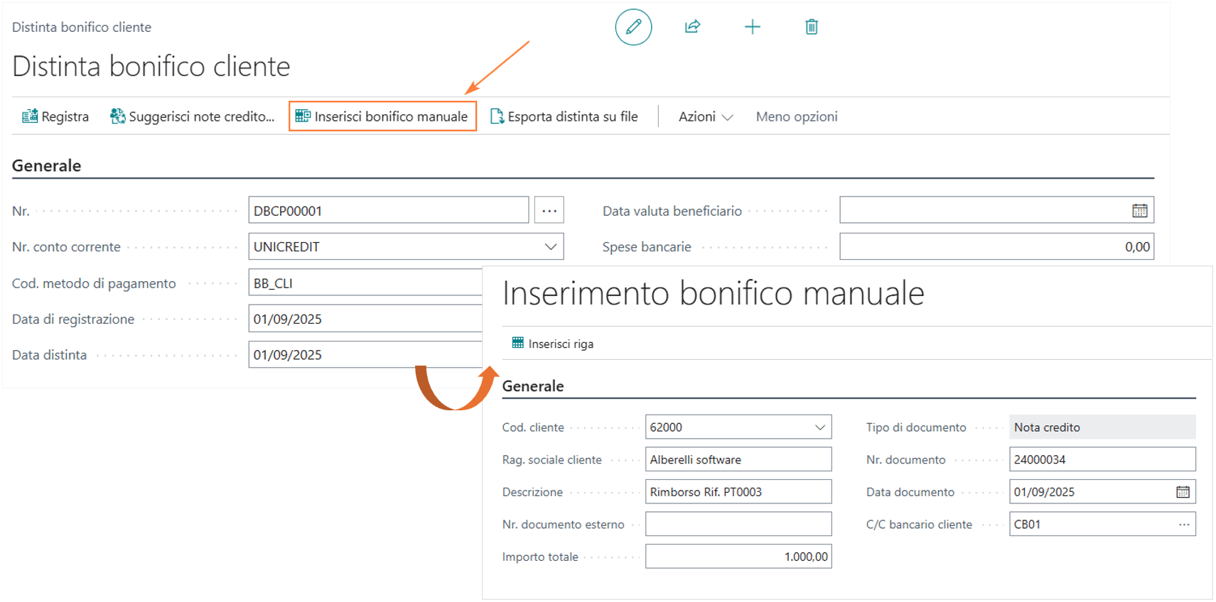 Bank Files For Italy - Funzionalità (CBI) | EOS Docs
