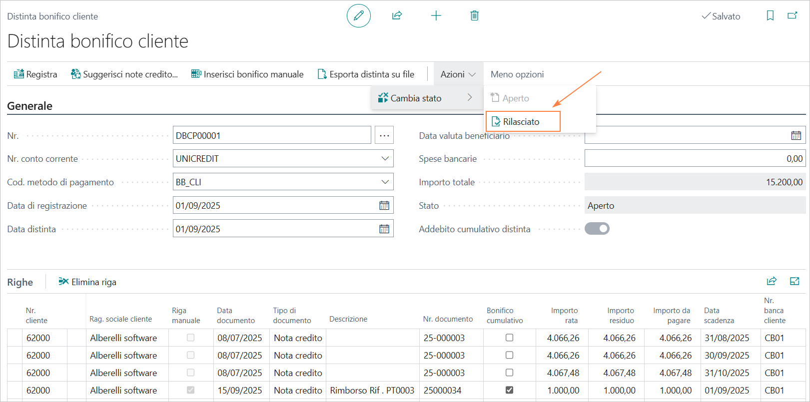 Bank Files For Italy - Funzionalità (CBI) | EOS Docs